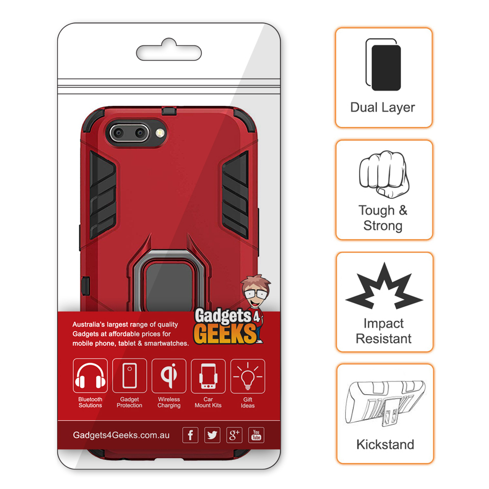 Slim Armour Tough Shockproof Case for Oppo R11 (Red)